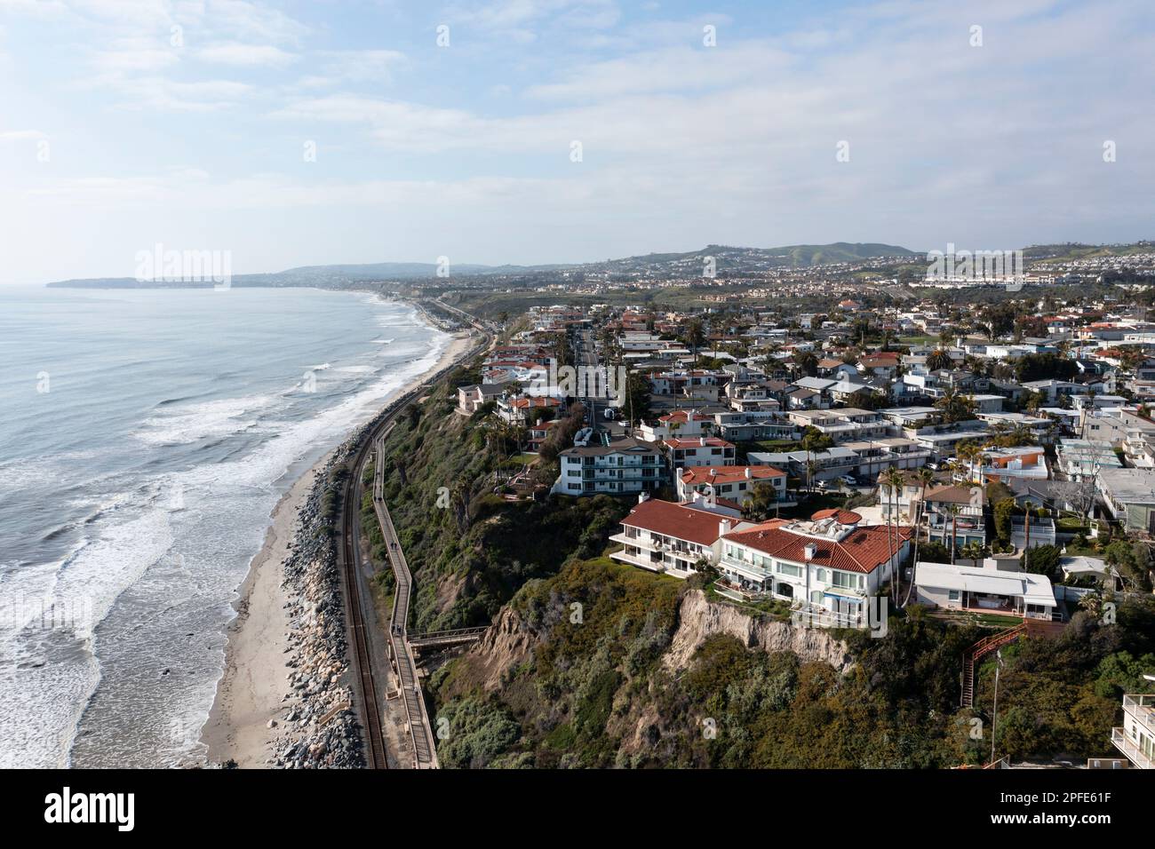 San Clemente, California, USA. 16th Mar, 2023. An aerial view of four ...