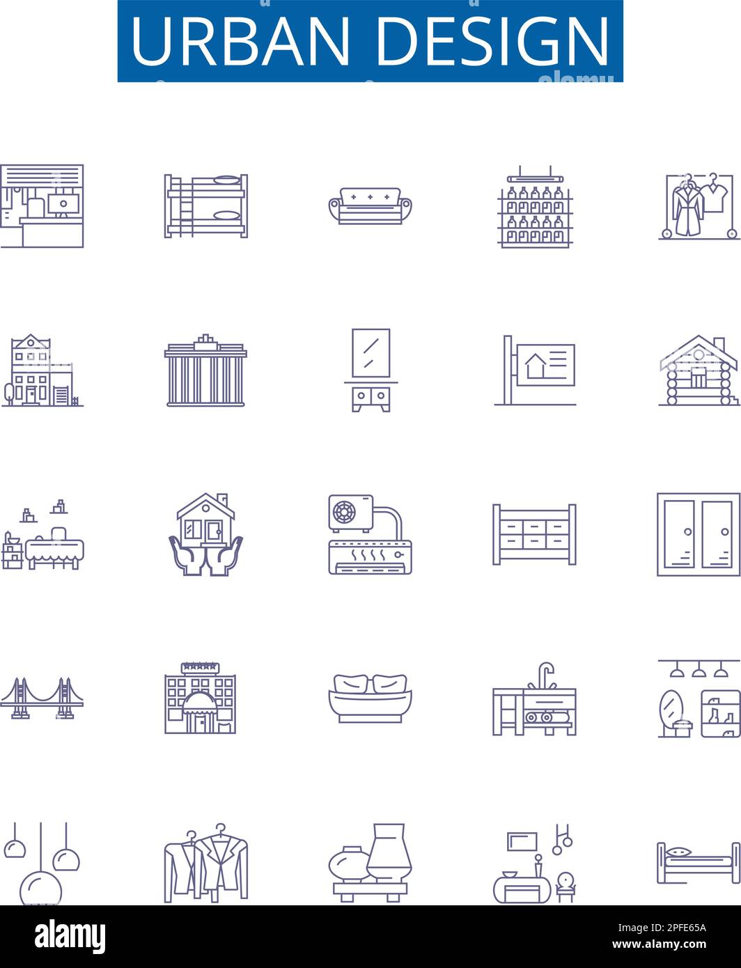 Urban design line icons signs set. Design collection of Urban, Design ...
