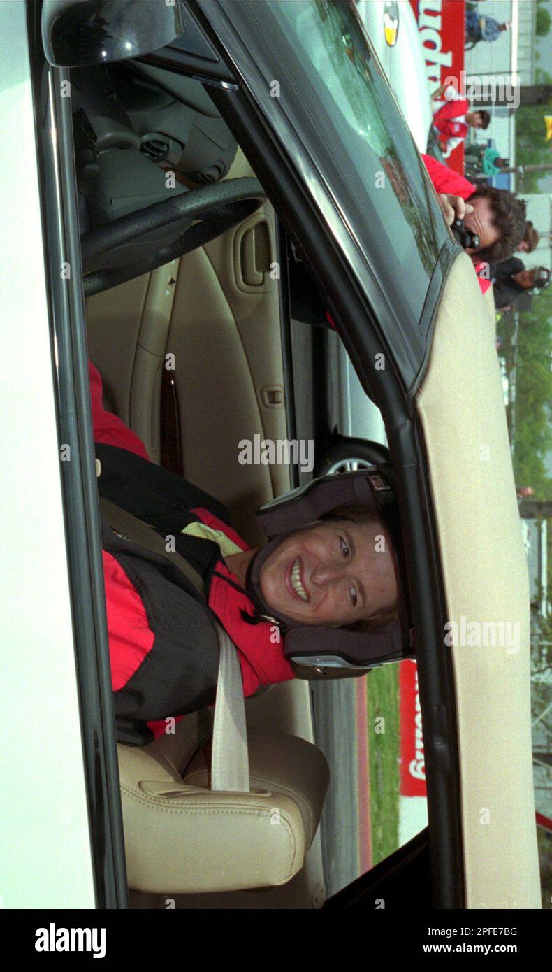 New Jersey Gov. Christie Whitman smiles from behind the wheel of a 1997 ...