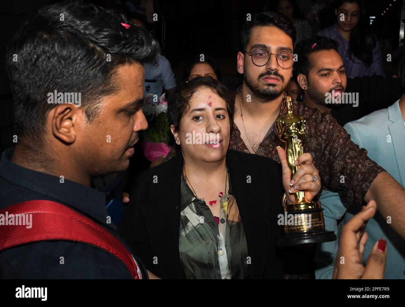 Mumbai, India. 17th Mar, 2023. Bollywood producer Gunnet Monga holding ...