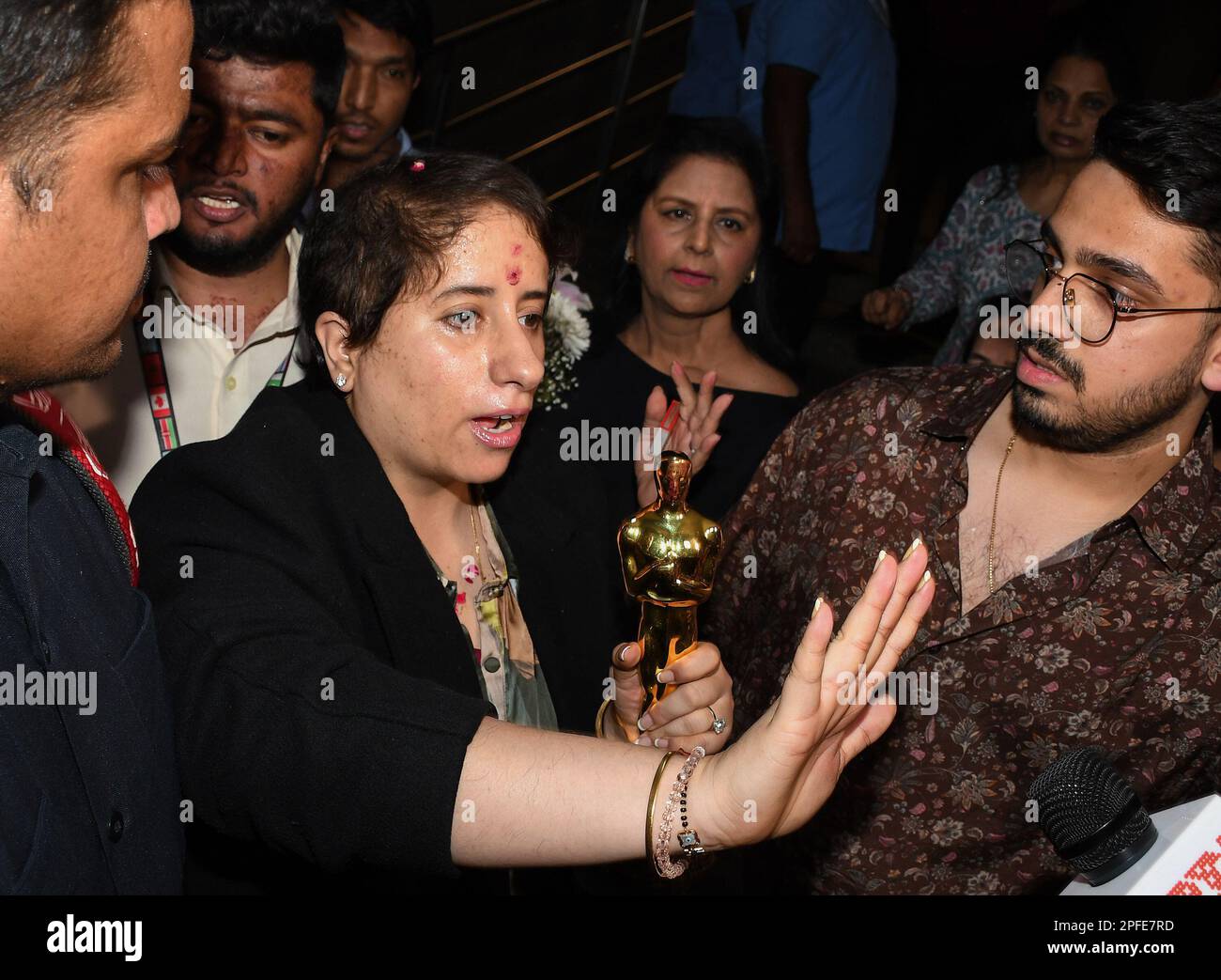 Mumbai, India. 17th Mar, 2023. Bollywood producer Gunnet Monga holding ...