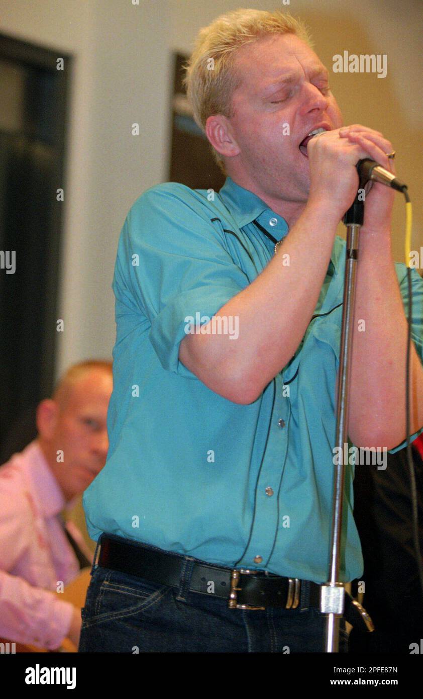 Andy Bell, singer for the rock band, Erasure, sings as Vince Clarke ...