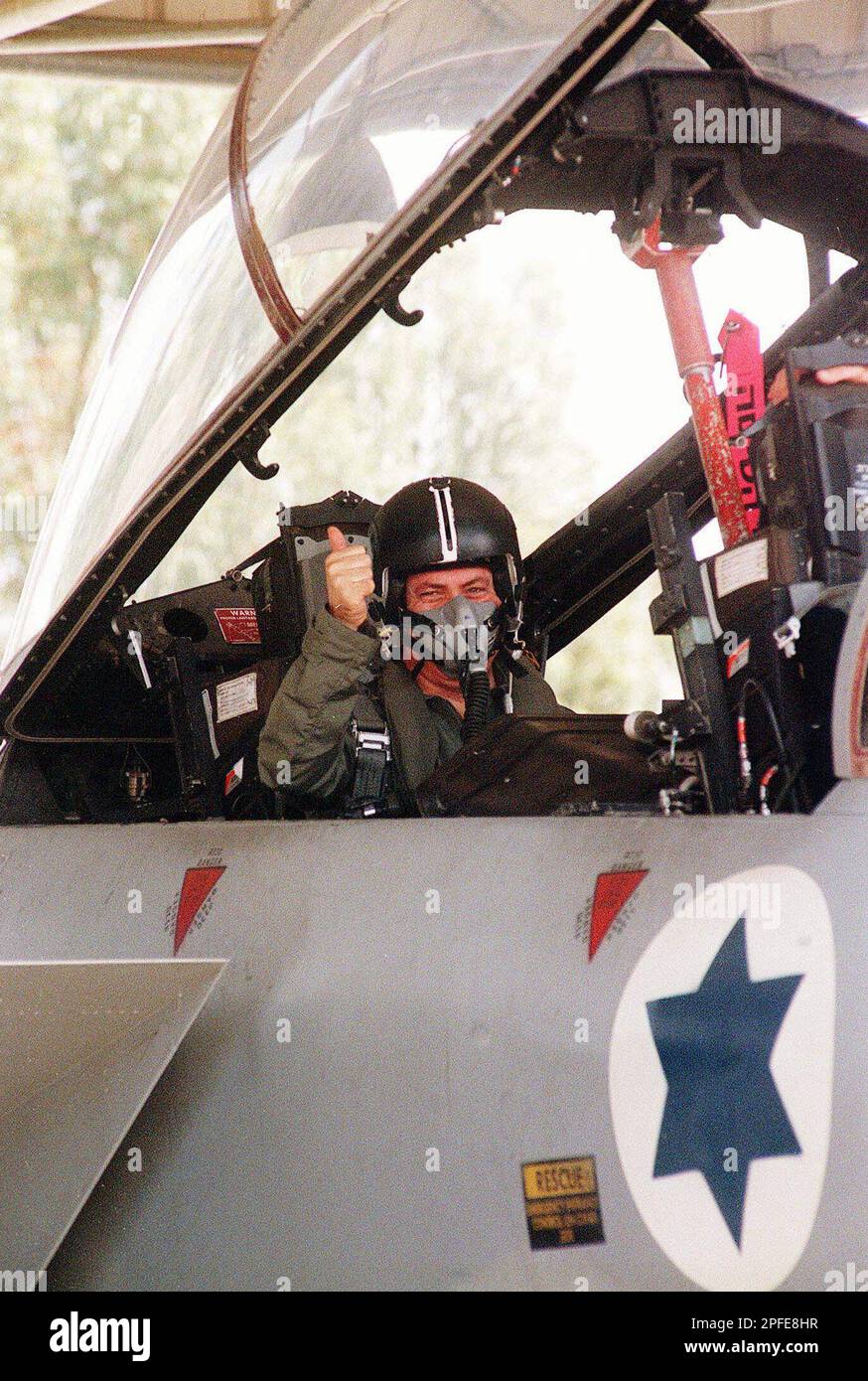 Israeli prime Minister Benjamin Netanyahu gives the thumbs up from the ...