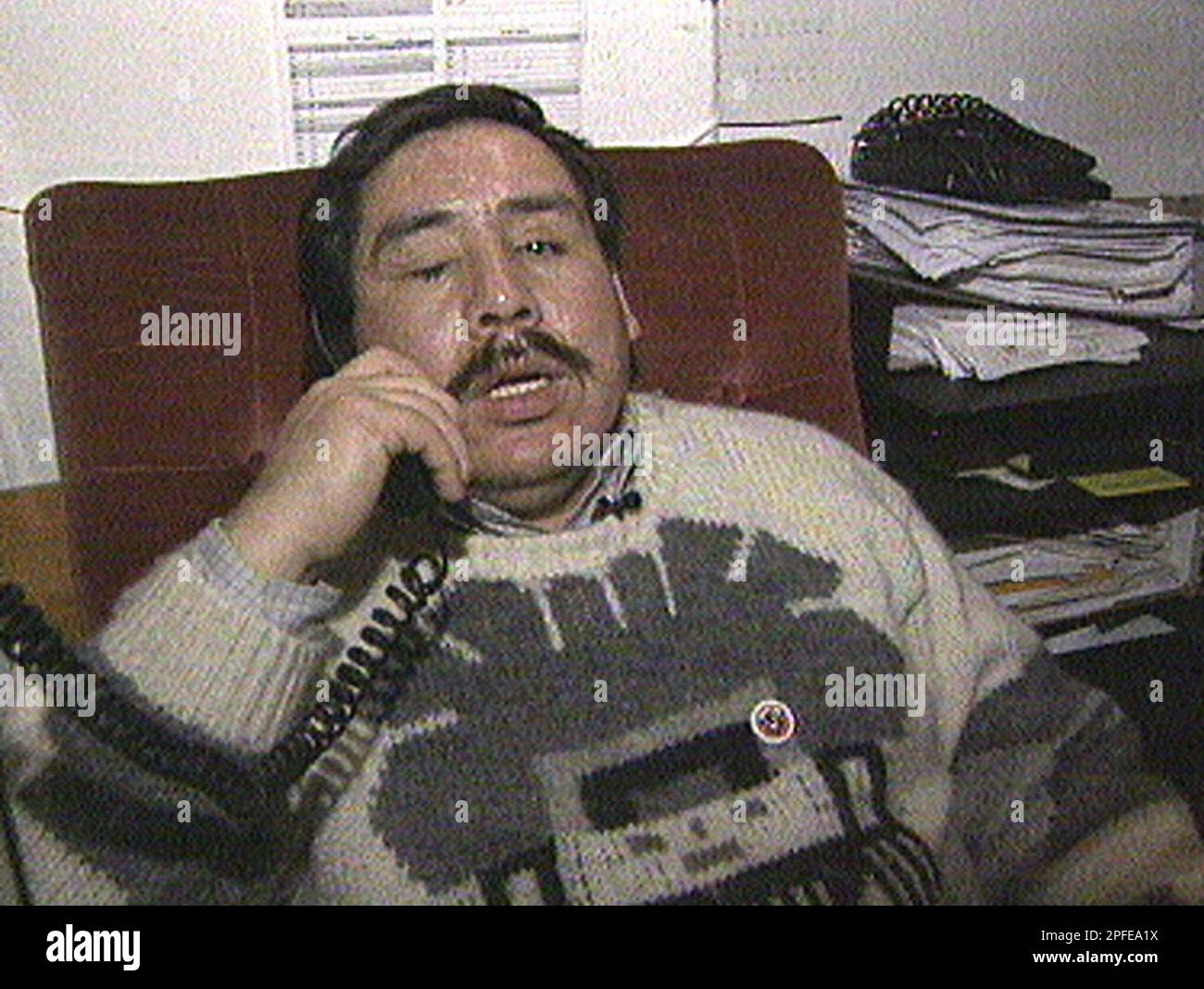Isaac Velazco, a MRTA (Tupac Amaru Revolutionary Movement) spokesman in ...