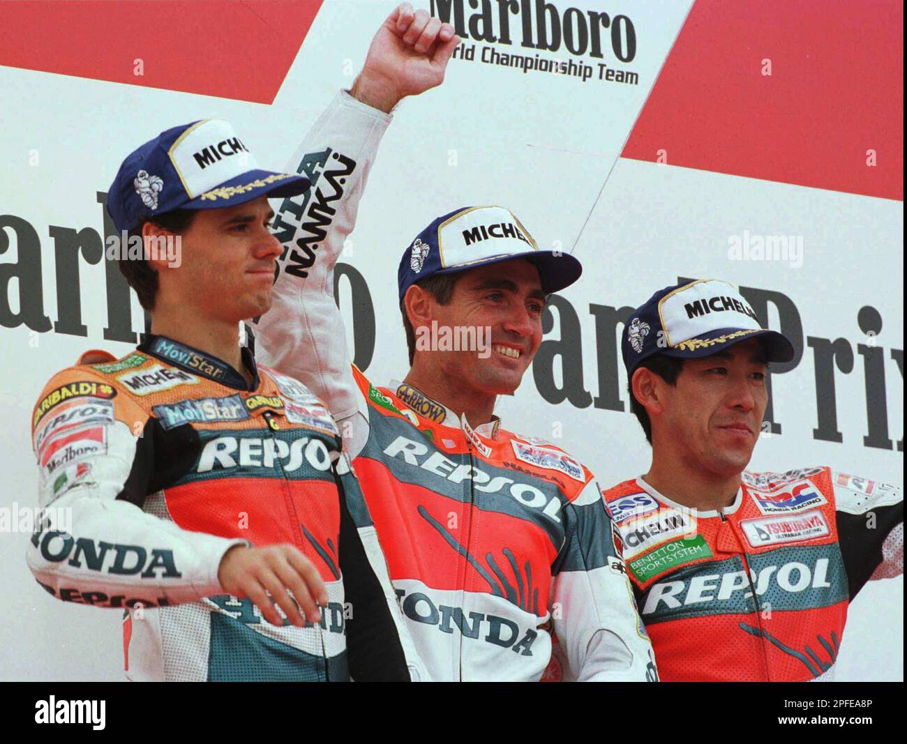 The Japanese Motrocycling Grand Prix 500cc winner Repsol Honda rider ...