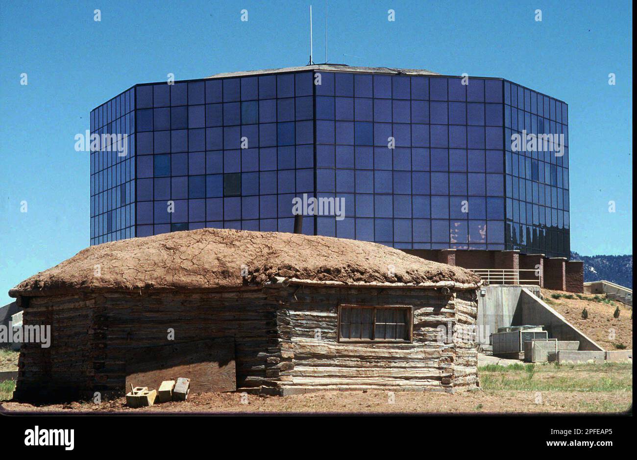 This traditional Navajo Hogan, located on the Navajo Reservation in ...