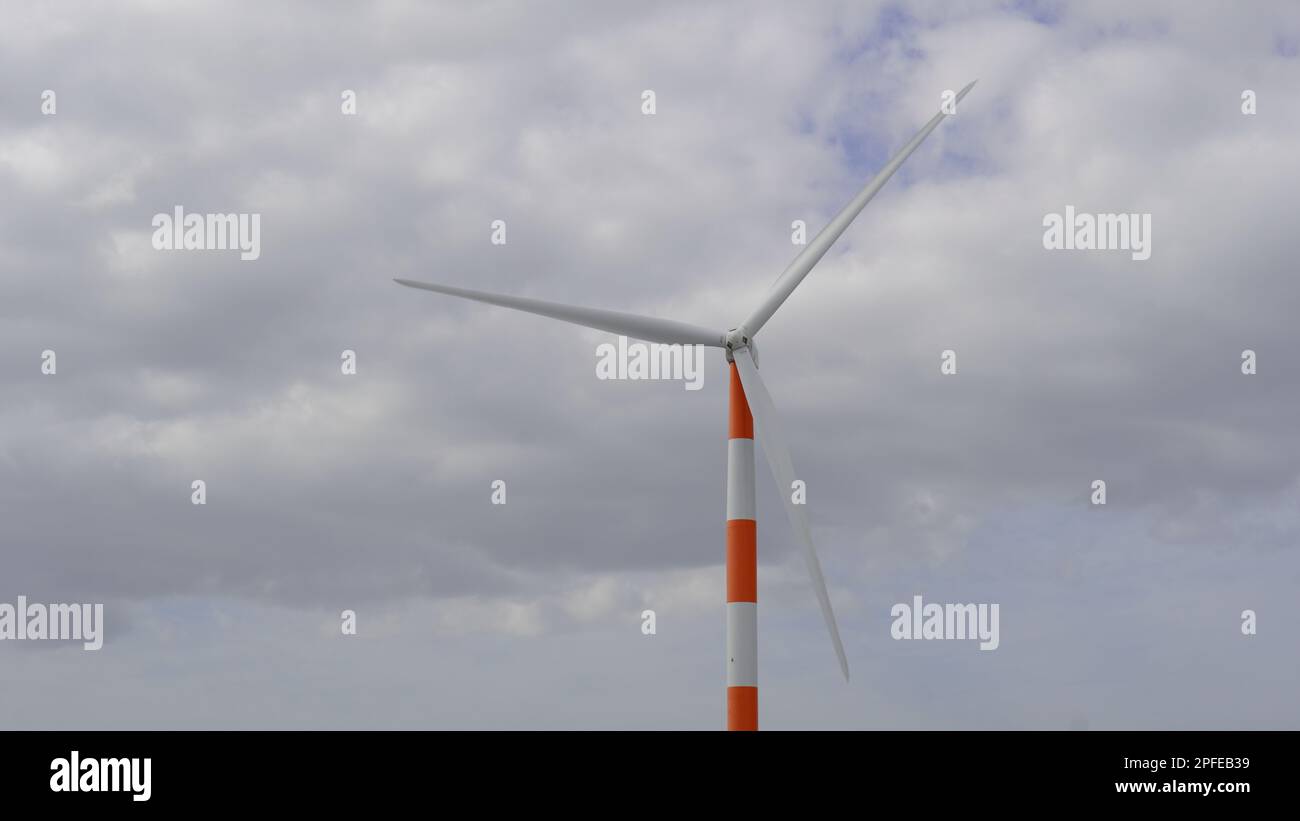 Huge modern windmill on Golan Heights. Israel Stock Photo - Alamy