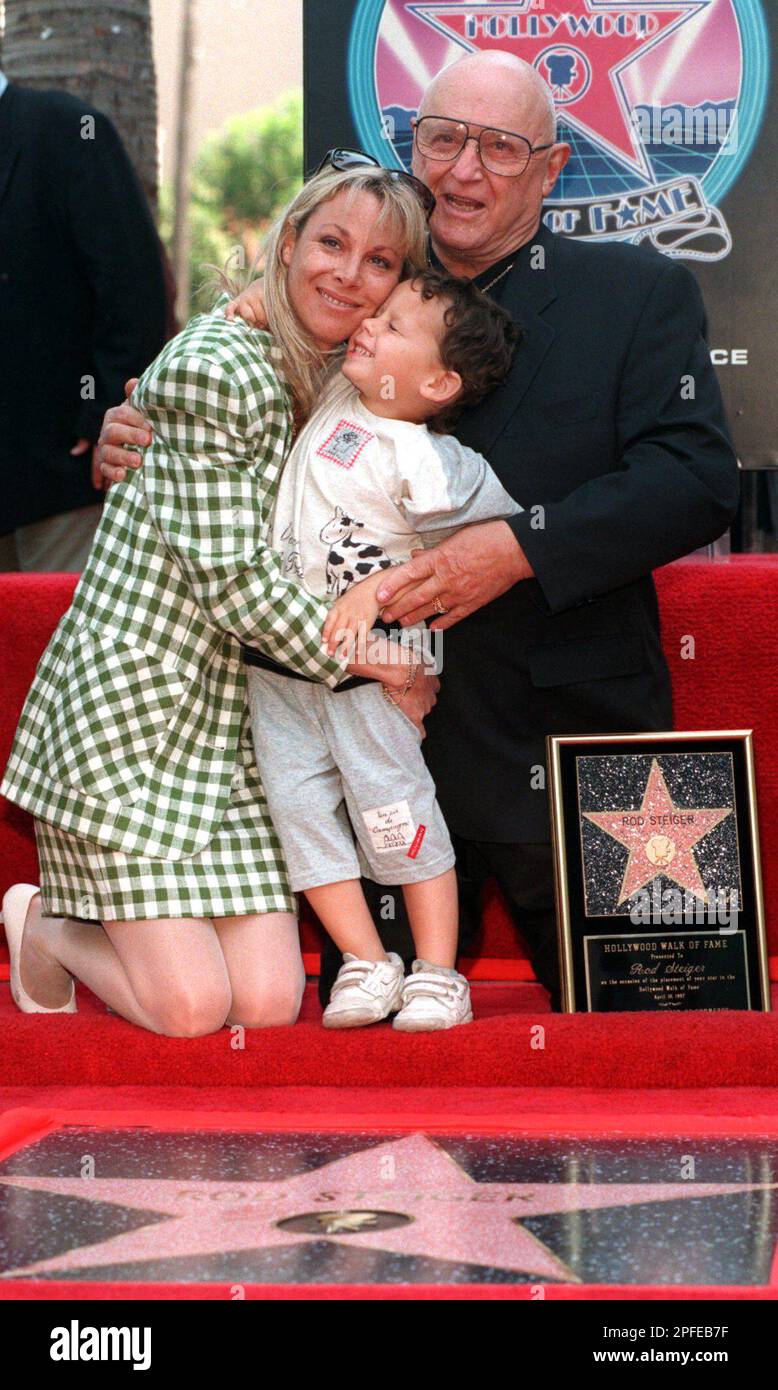 Actor Rod Steiger, his wife Paula and 4-year-old son Michael all ...