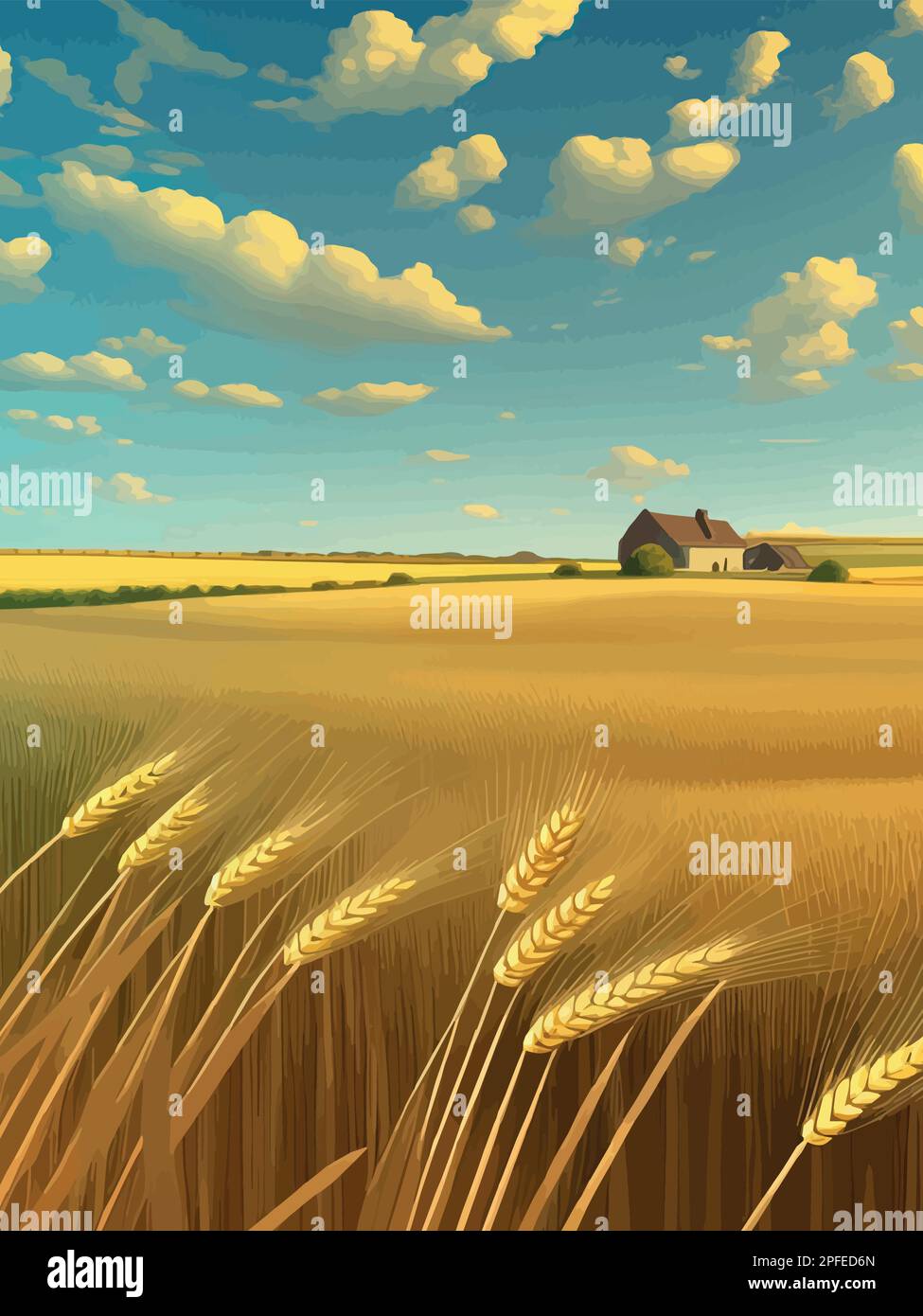 Cereal crop wheatfield Stock Vector Images - Alamy