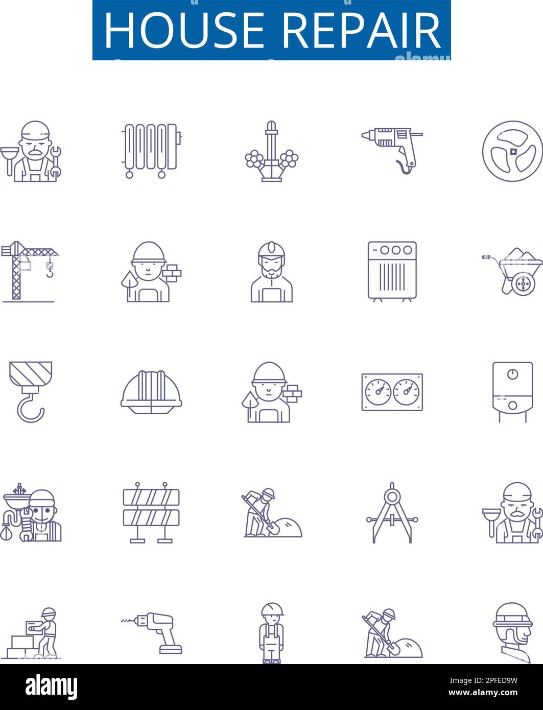 Plumbing house painting house icon hi-res stock photography and images ...