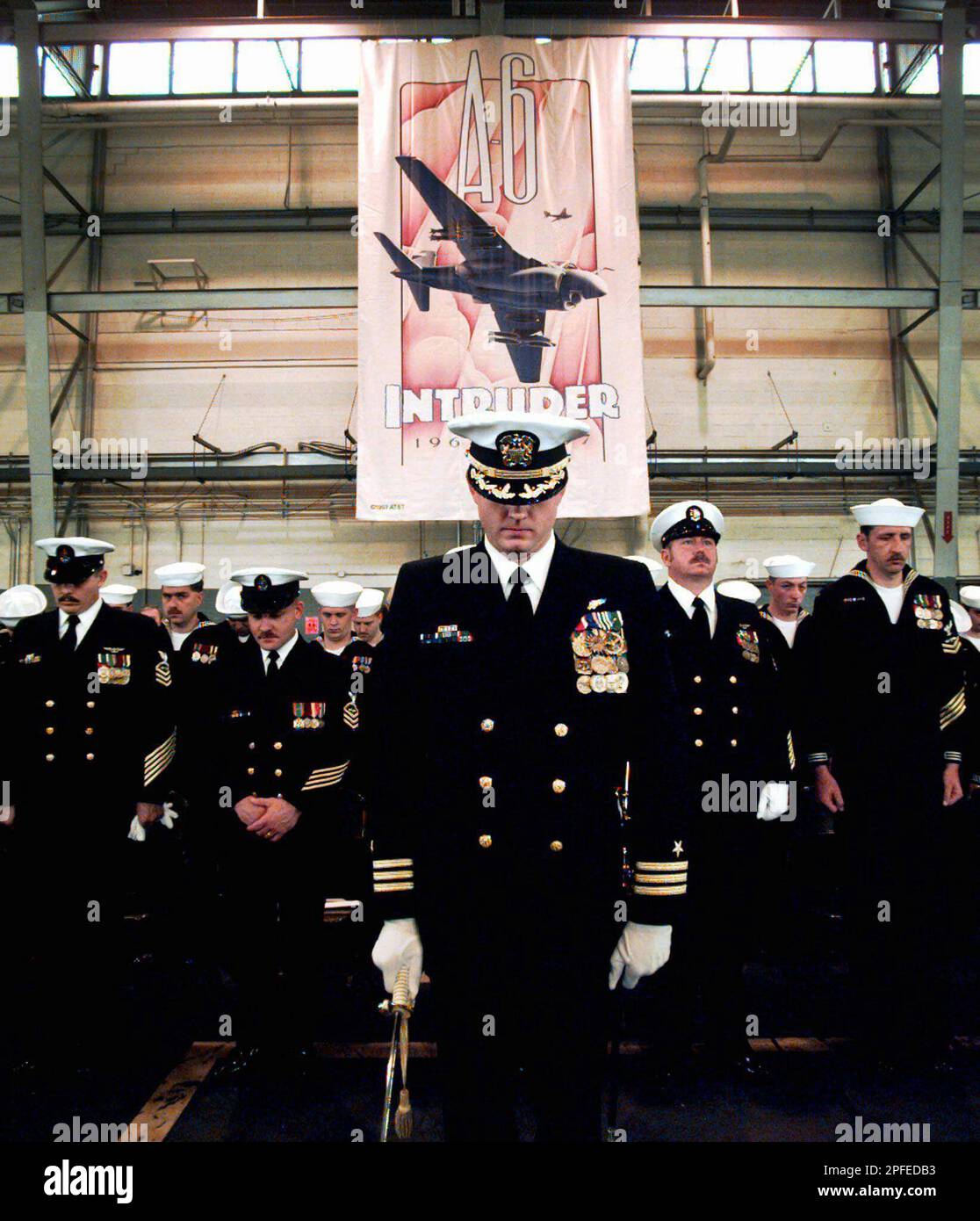 U.S. Navy Commander Dee Mewbourne, executive officer of Attack Squadron ...