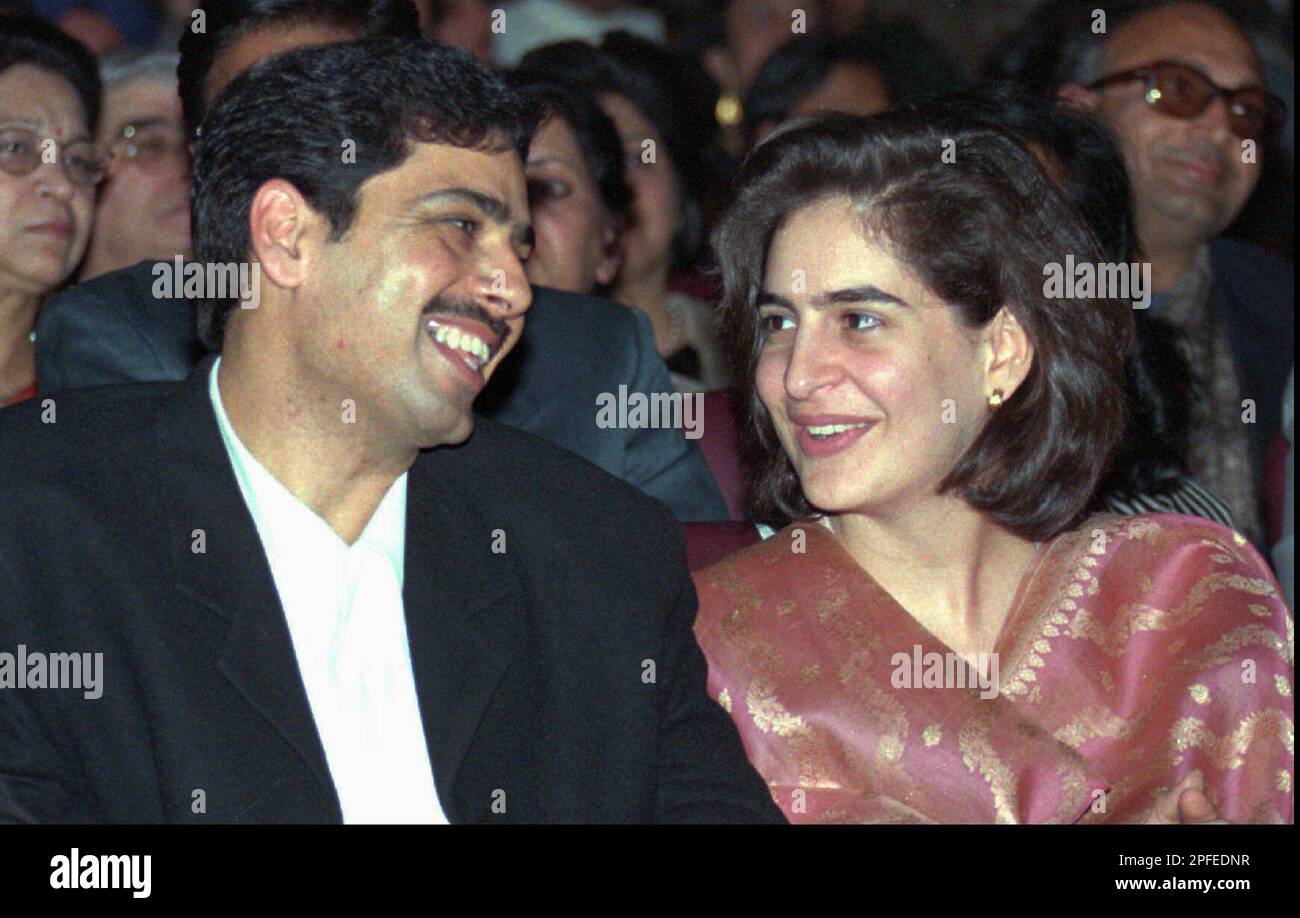 Priyanka Gandhi and Robert Vadra are seen enjoying a vocal recital by Nusrat Fateh Ali Khan in ...