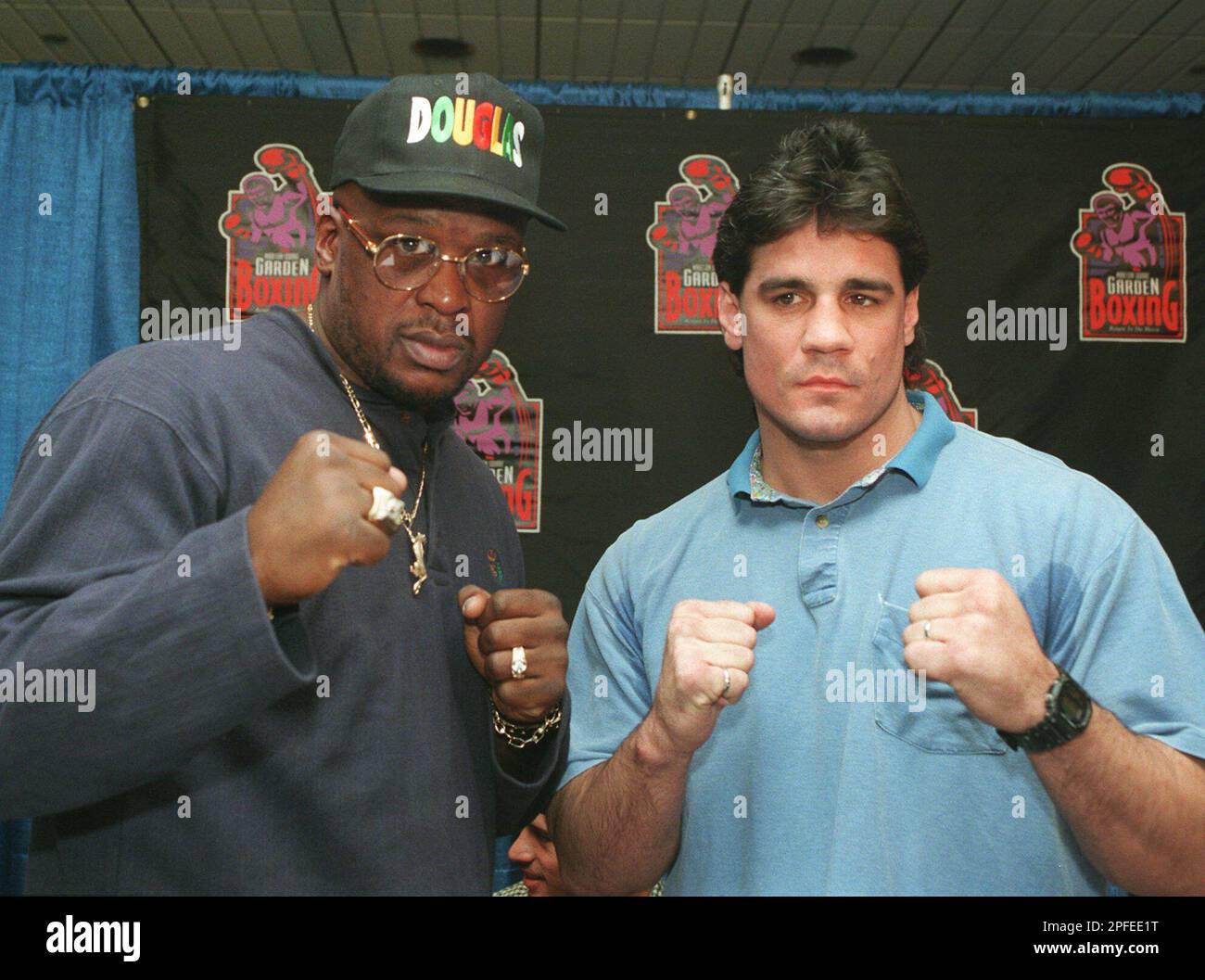 Former world heavyweight boxing champ James "Buster" Douglas, left, of ...