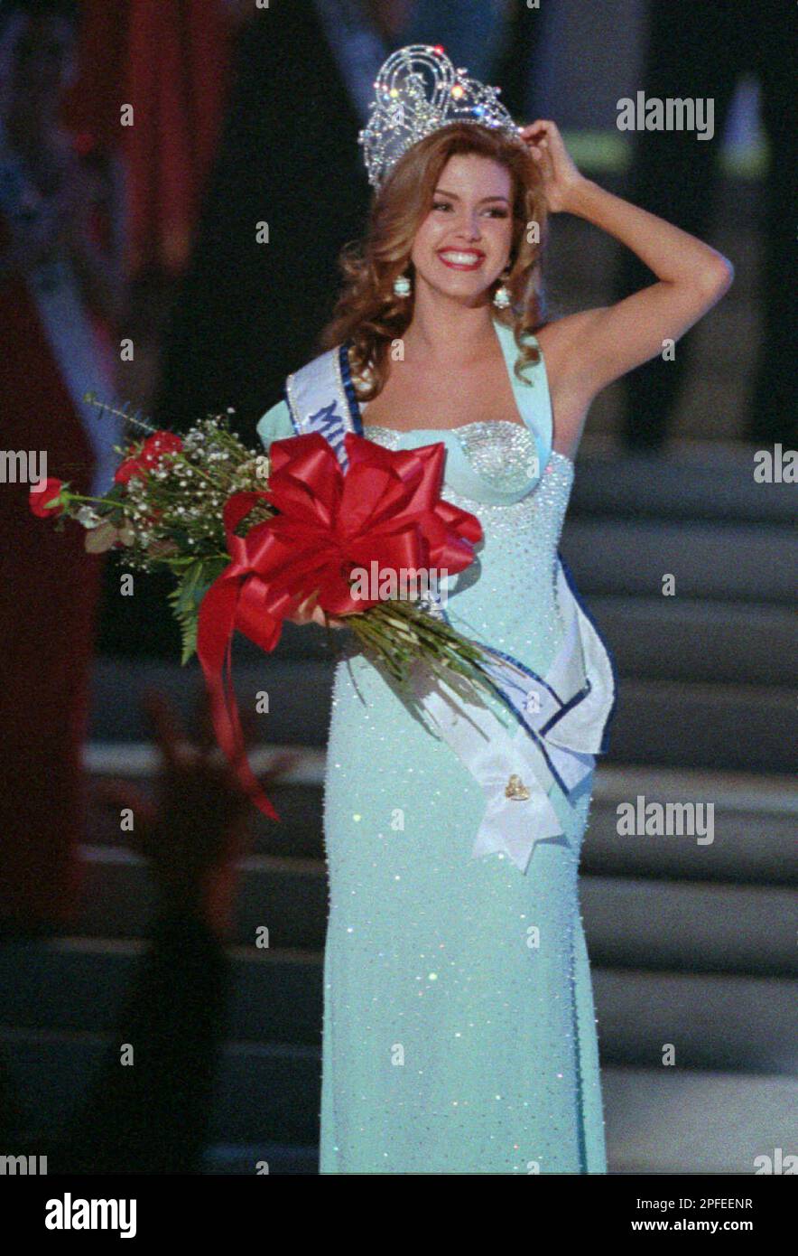 Newly crowned Miss Universe, Alicia Machado, from Maracay, Venezuela ...