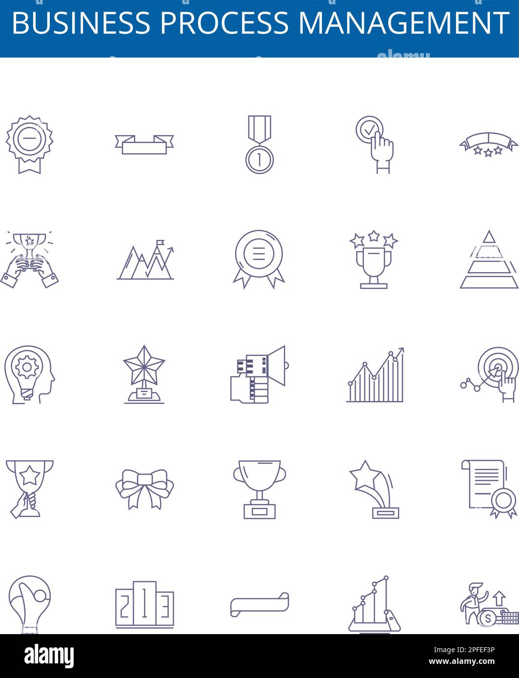 Business process management line icons signs set. Design collection of ... Business process management line icons signs set. Design collection of ...