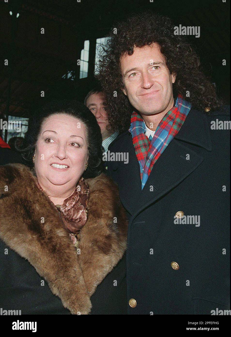 Opera singer Montserrat Caballe, left, and Queen guitarist Brian May ...