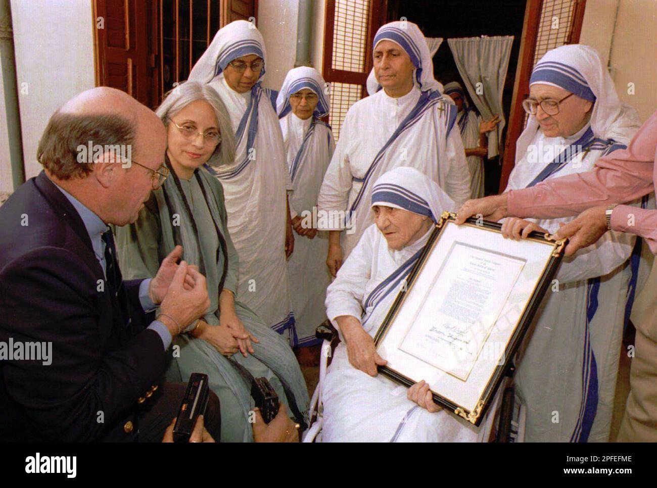 Mother Teresa Receiving Nobel Peace Prize