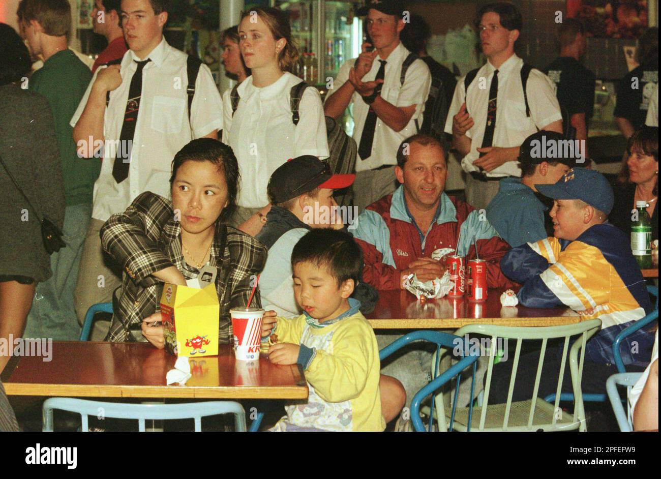 Asians eat alongside Australians in a restaurant in Sydney, Australia ...
