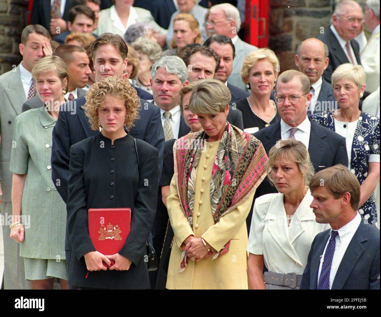 Family members of former New Jersey Gov. William T. Cahill watch as his ...