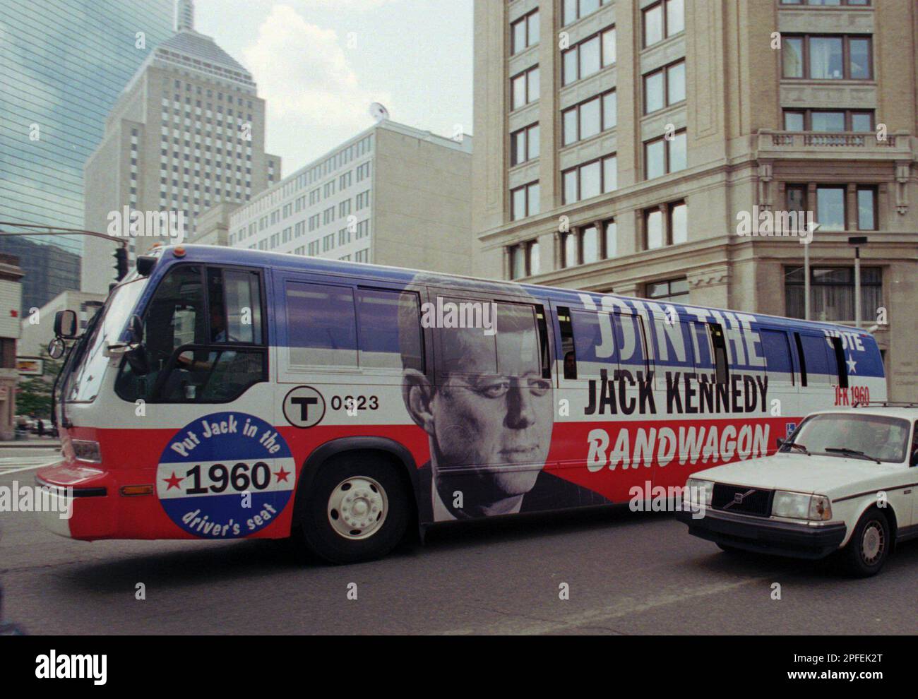 A reproduction of John F. Kennedy's presidential campaign advertisement ...