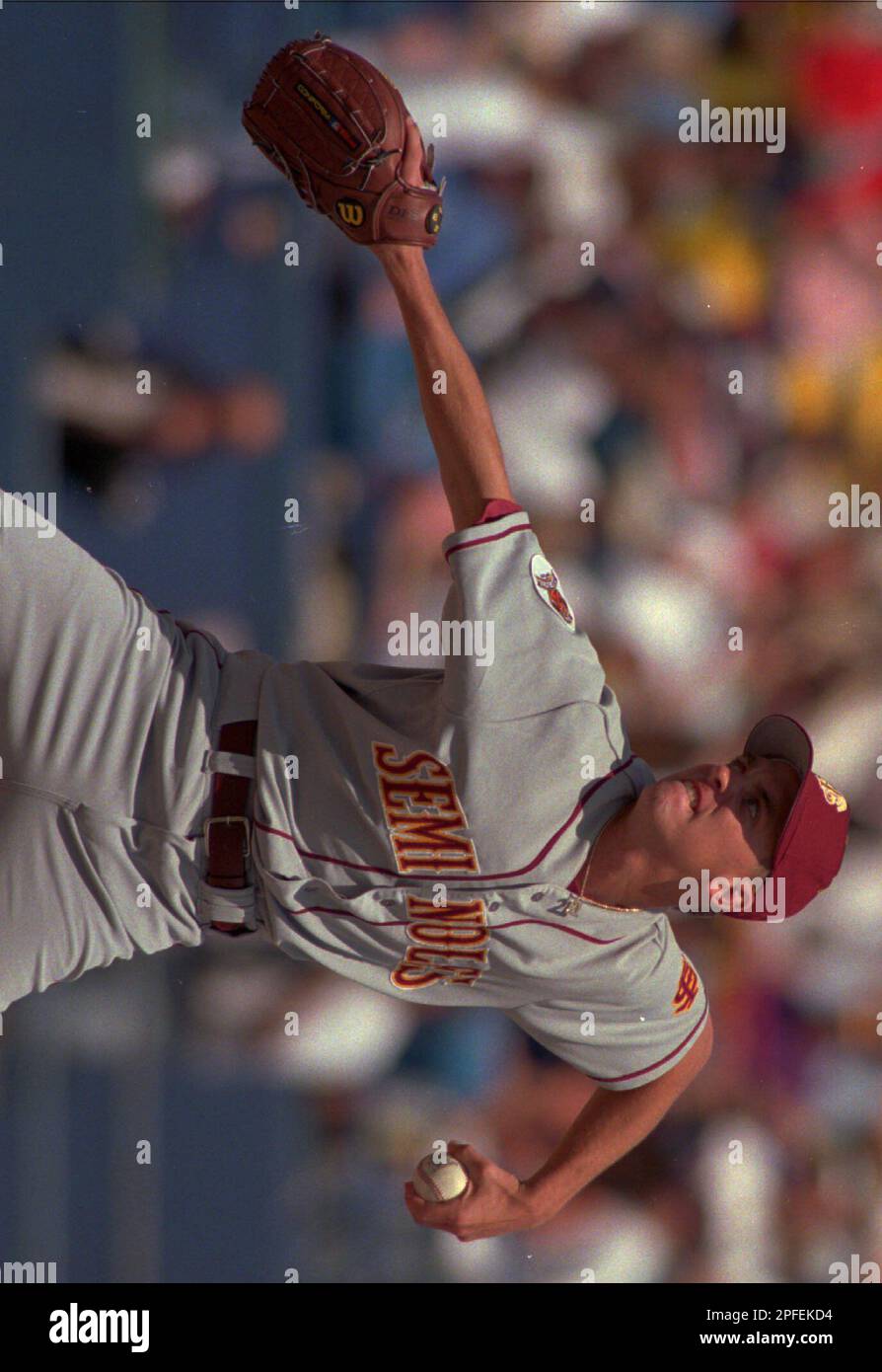 Florida State's Randy Choate hurls a pitch during the game against ...