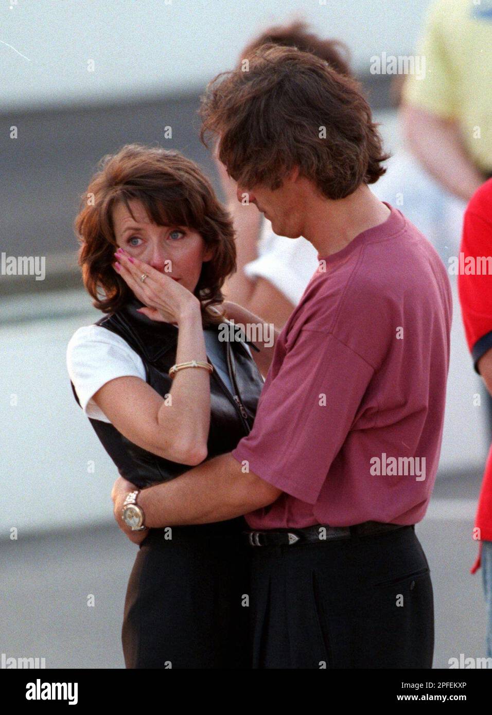 Rebecca Brayton of Coldwater, Mich., wife of race driver Scott Brayton ...