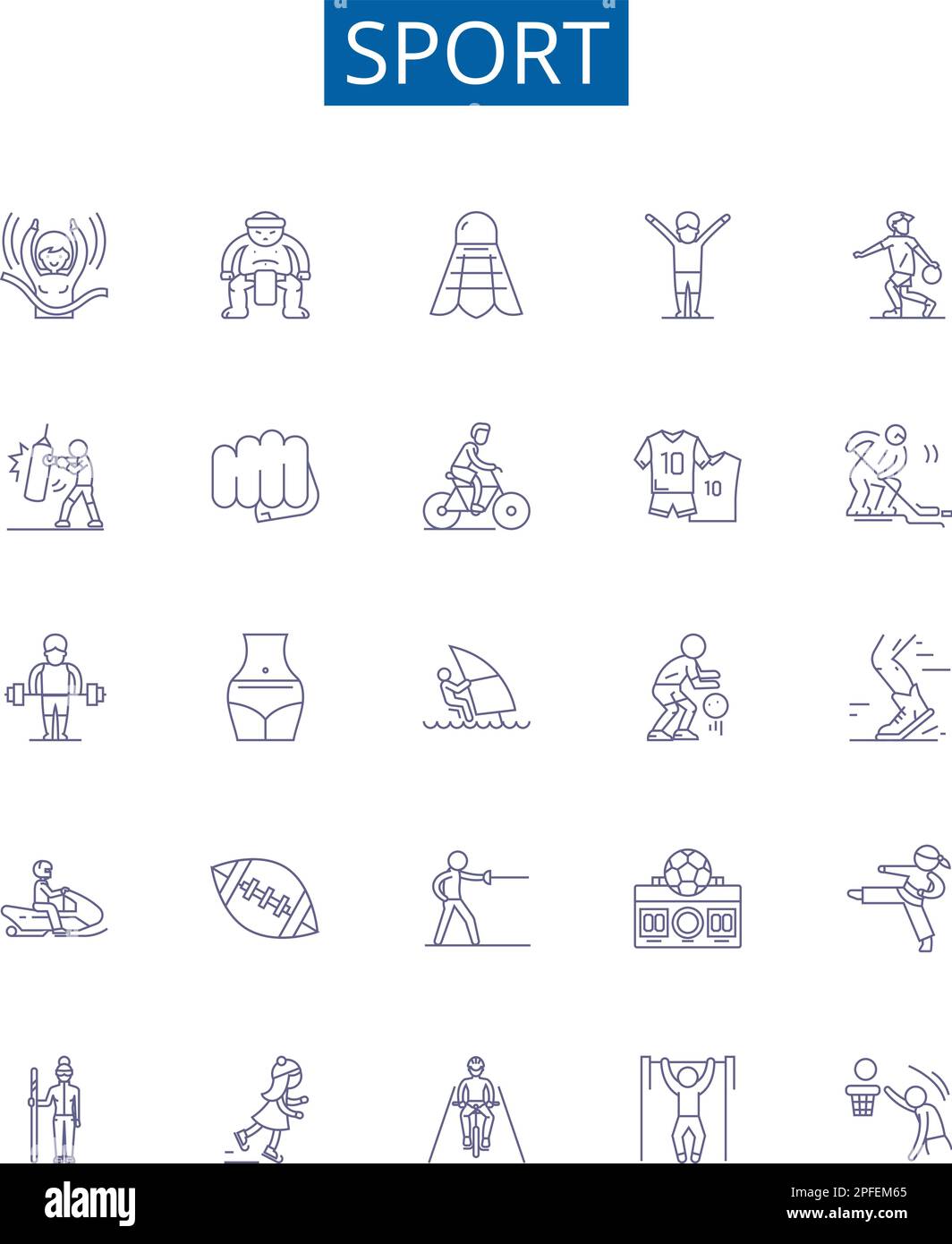 Sport line icons signs set. Design collection of Sport, Athletics ...