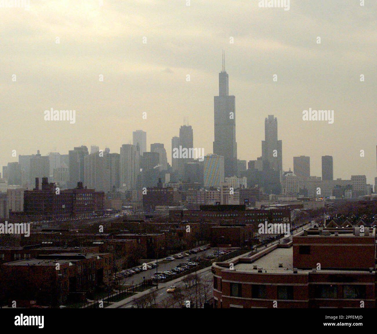 The Sears Tower, once the world's tallest building, rises above the ...