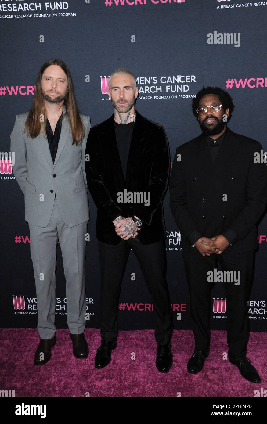 Beverly Hills, CA. 16th Mar, 2023. James Valentine, Adam Levine, PJ ...