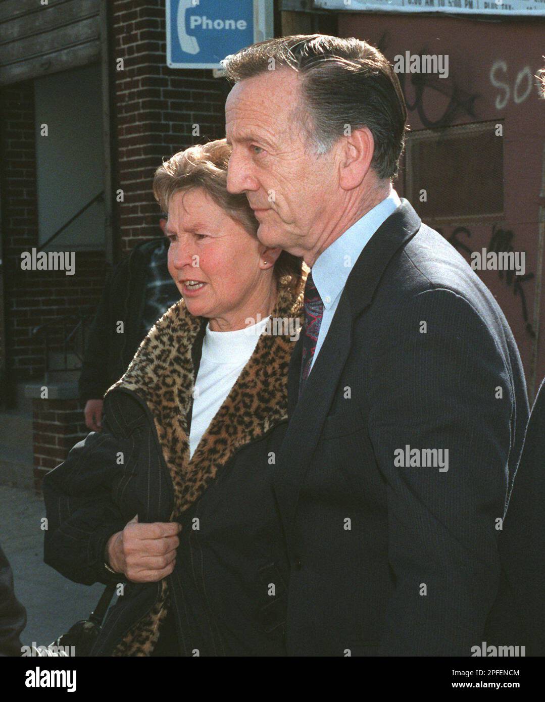 Peter and Daphne Beale, parents of Caroline Beale, 31, arrive for her ...