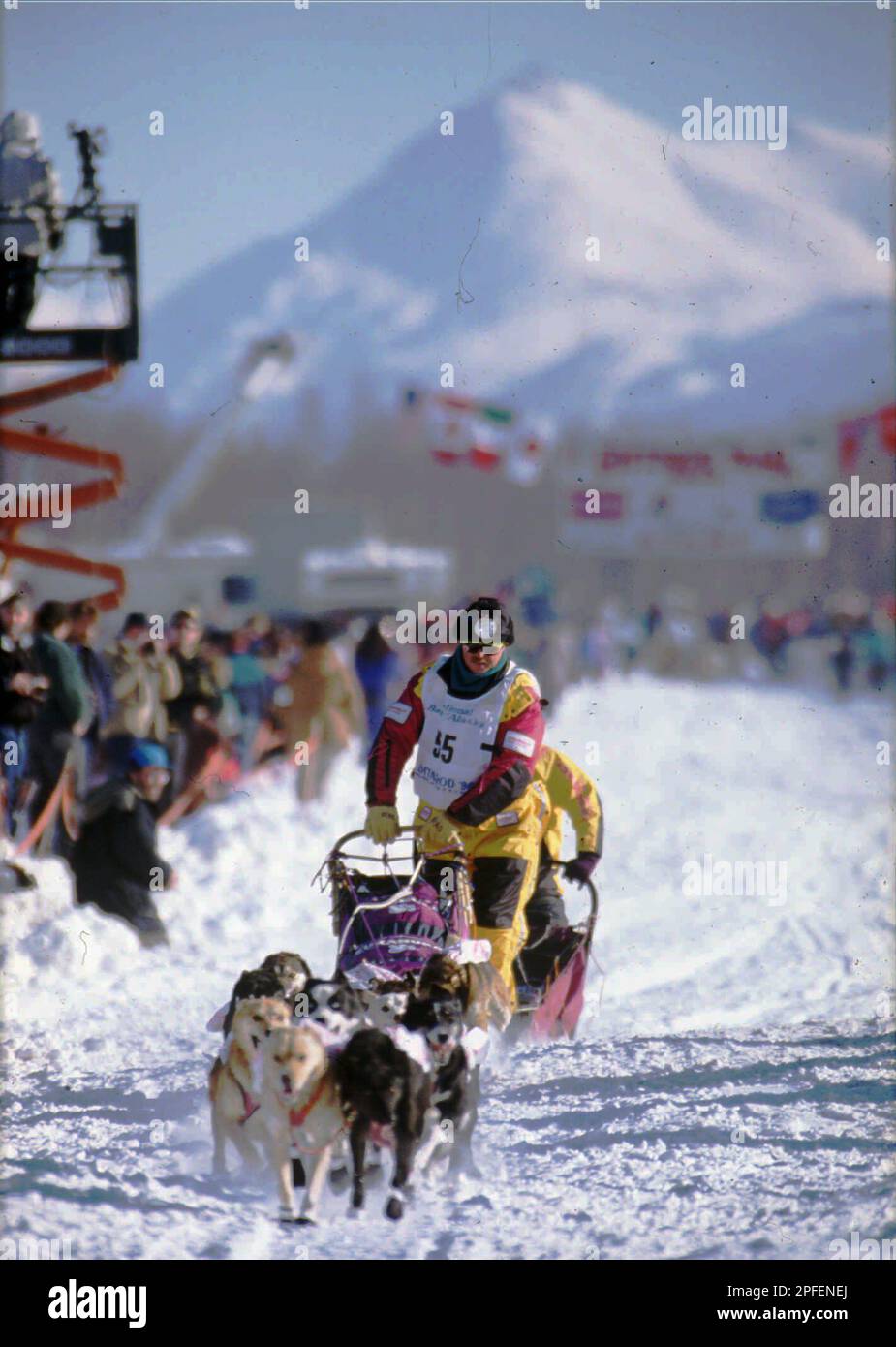 Five time Iditarod champion, Rick Swenson of Two Rivers, Alaska, drives ...