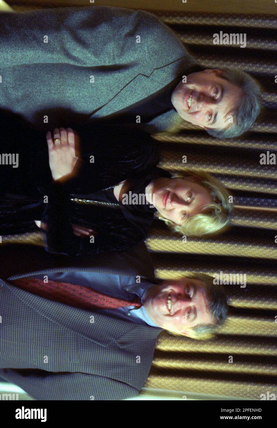 The "Riverdance" Irish team, director John McColgan, left, creator Moya ...