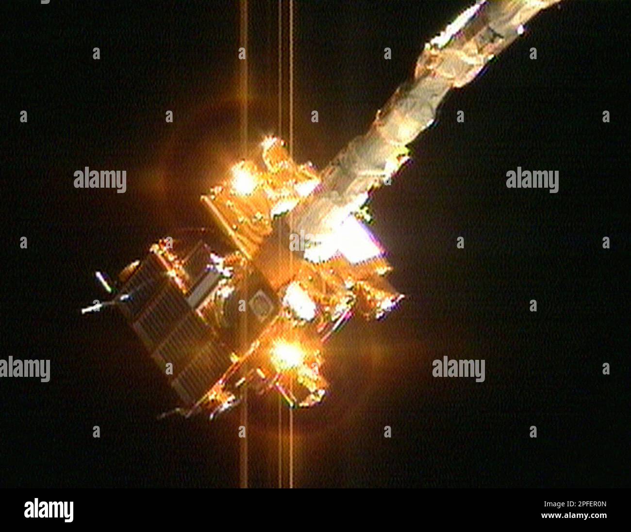 The HOST Space Flyer Satellite is manuvered into release position by ...