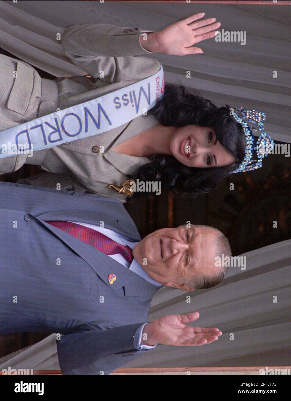 Jacqueline Aguilera, who was crowned Miss World on Nov. 18, waves to ...