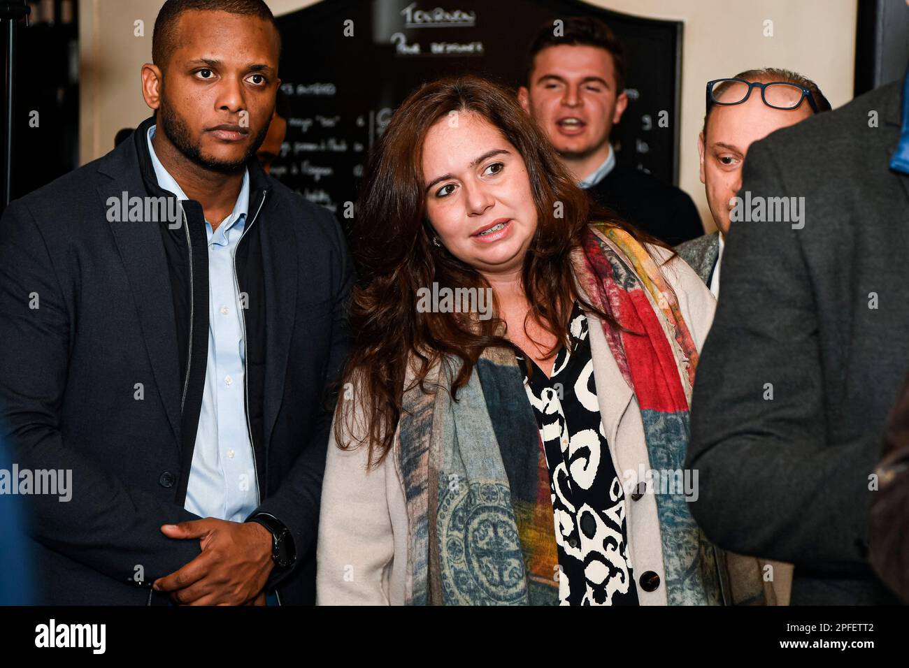 Paris, France. 16th Mar, 2023. Sarah Knafo during a signing session of ...