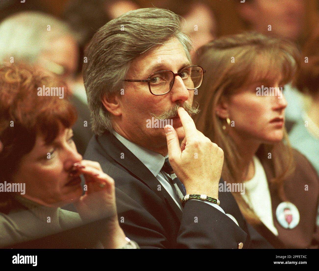 Members of murder victim Ronald Goldman's family, from left, step ...