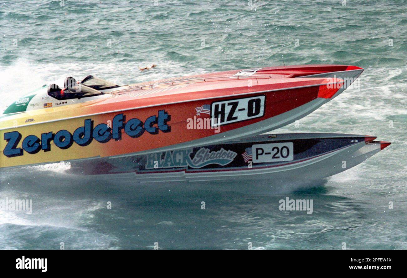 Zerodefect, a 45-foot open class boat driven by Laith Pharaon of ...