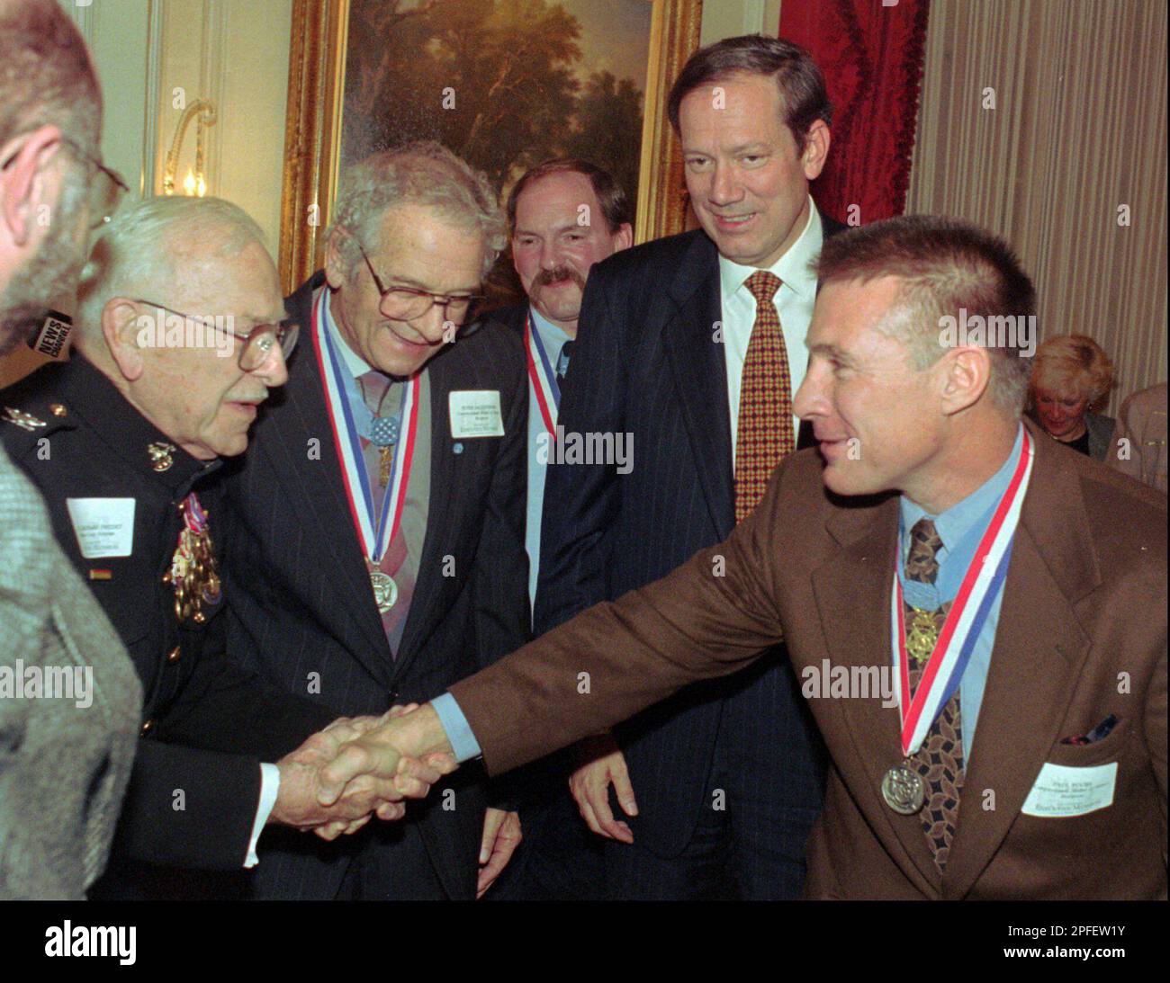 Congressional Medal of Honor recipient, Paul Bucha, right, of Somers, N ...