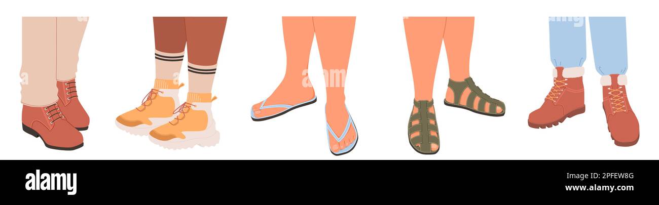 Different models of male shoes vector illustration Stock Vector Image ...
