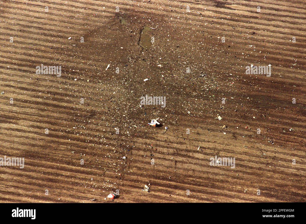 A field near Roselawn, Ind. is strewn with debris in this Nov. 1, 1994 ...