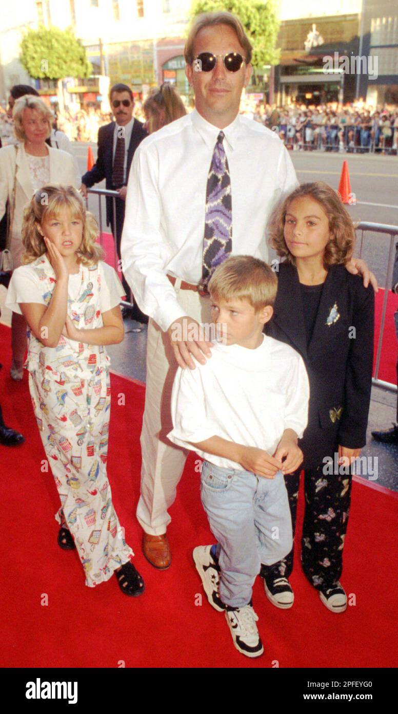 Kevin Costner, star of the new film "Waterworld," poses with his ...