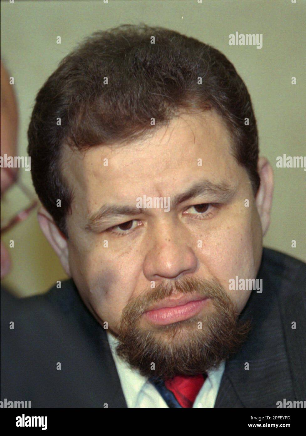 Colombian businessman Justiniano Torres Benitez faces the jury of a ...