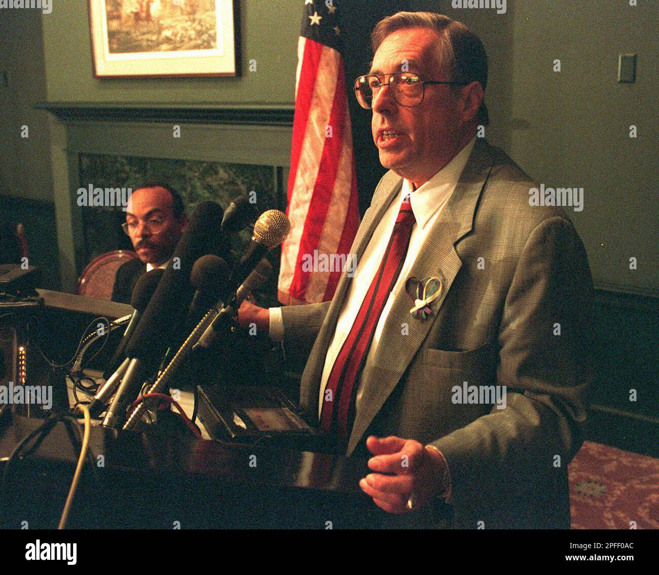 Oklahoma City attorney John Merritt, right, talks with reporters Friday ...