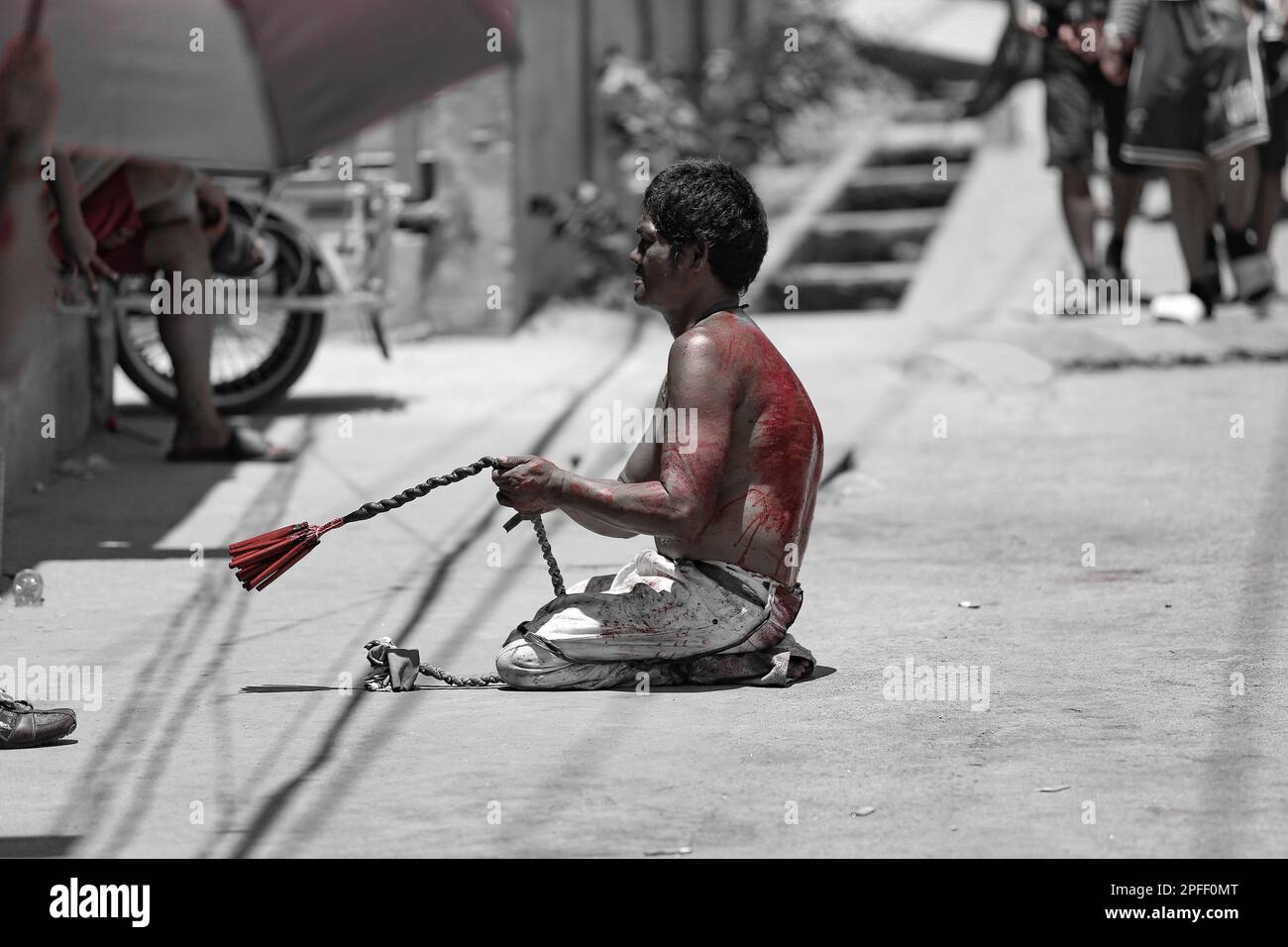 Bloody self flagellation hi-res stock photography and images - Alamy