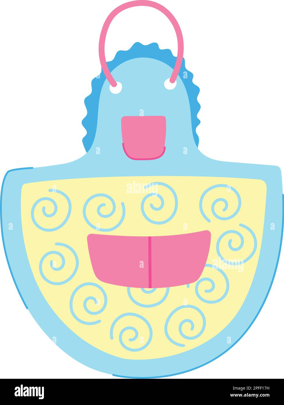 protective apron kitchen cartoon vector illustration Stock Vector Image ...