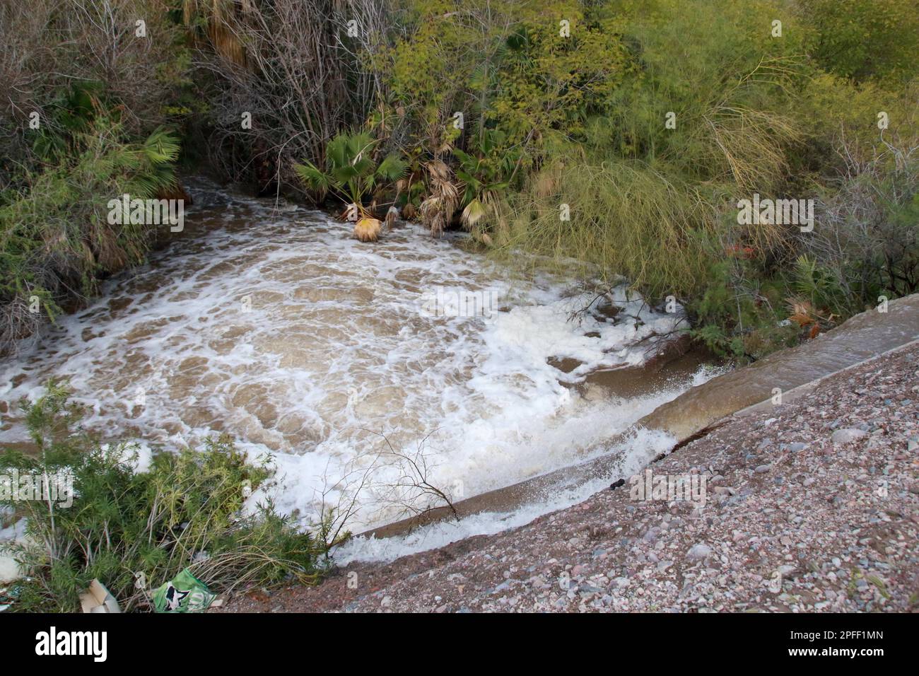 Water from storm drains gets released into the Salt River in Mesa ...