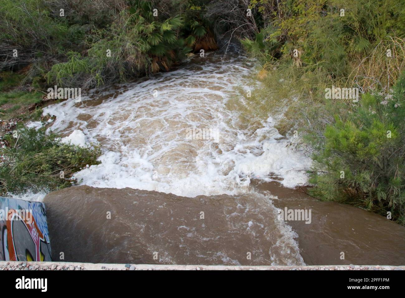 Water from storm drains gets released into the Salt River in Mesa ...