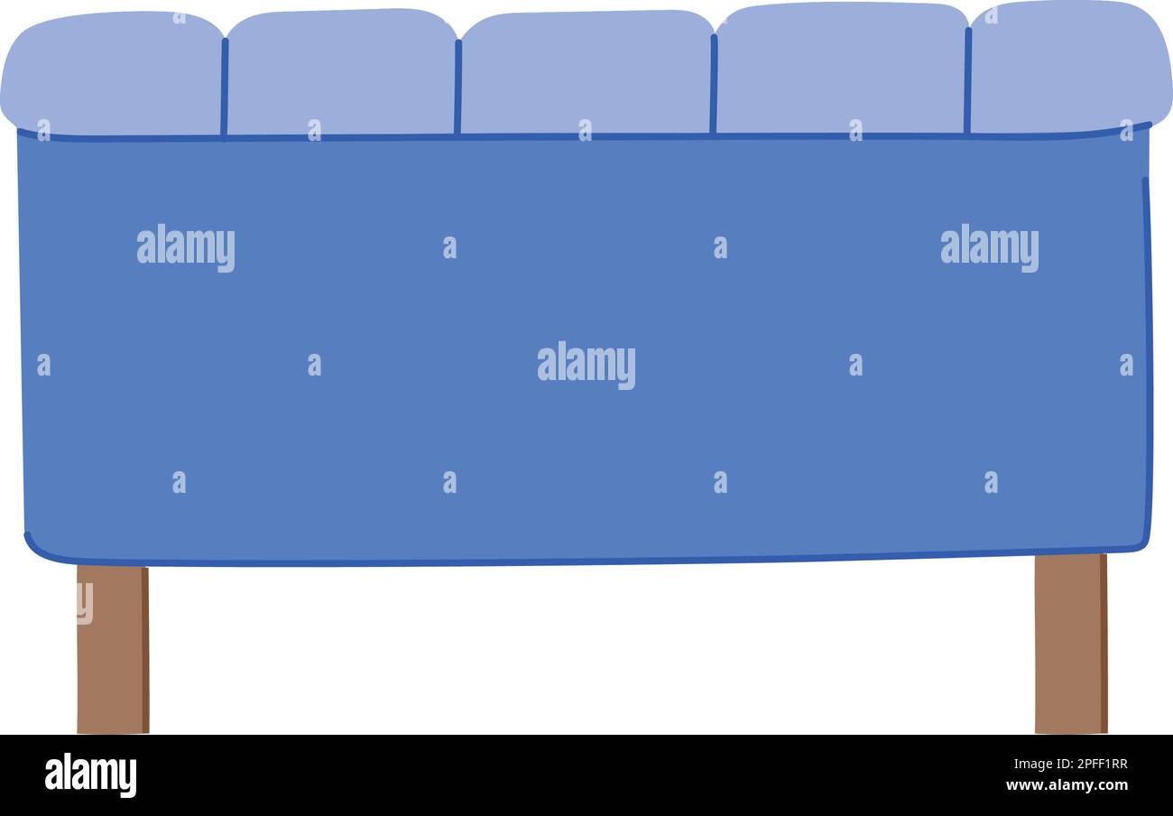 blanket bench bedroom cartoon vector illustration Stock Vector Image ...