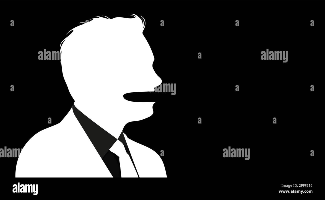 Face Profile Silhouette Open Mouth