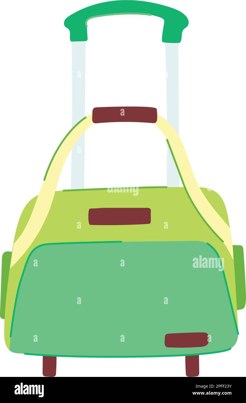 baggage luggage suitcase cartoon vector illustration Stock Vector Image ...